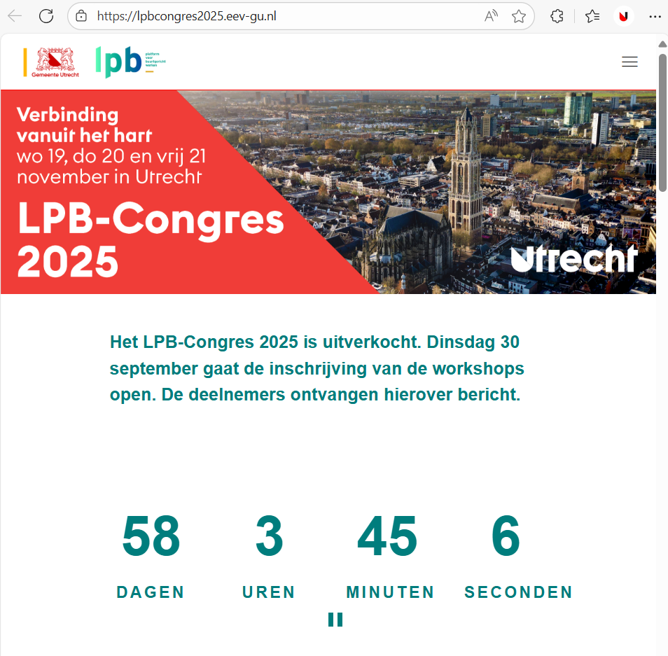 Congres Landelijk Platform Buurt- en Wijkgericht Werken (LPB) 2025 ...